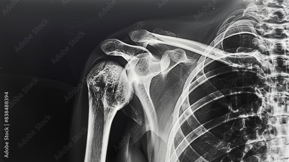 X-rays of the shoulder indicate a potential injury to the right ...