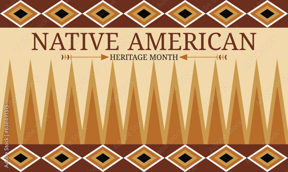 Native American Heritage Month. Native American Day Background Design ...