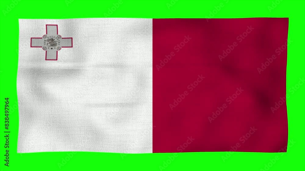 Malta's National Flag in a Dynamic Display: A Sign of Strength and ...