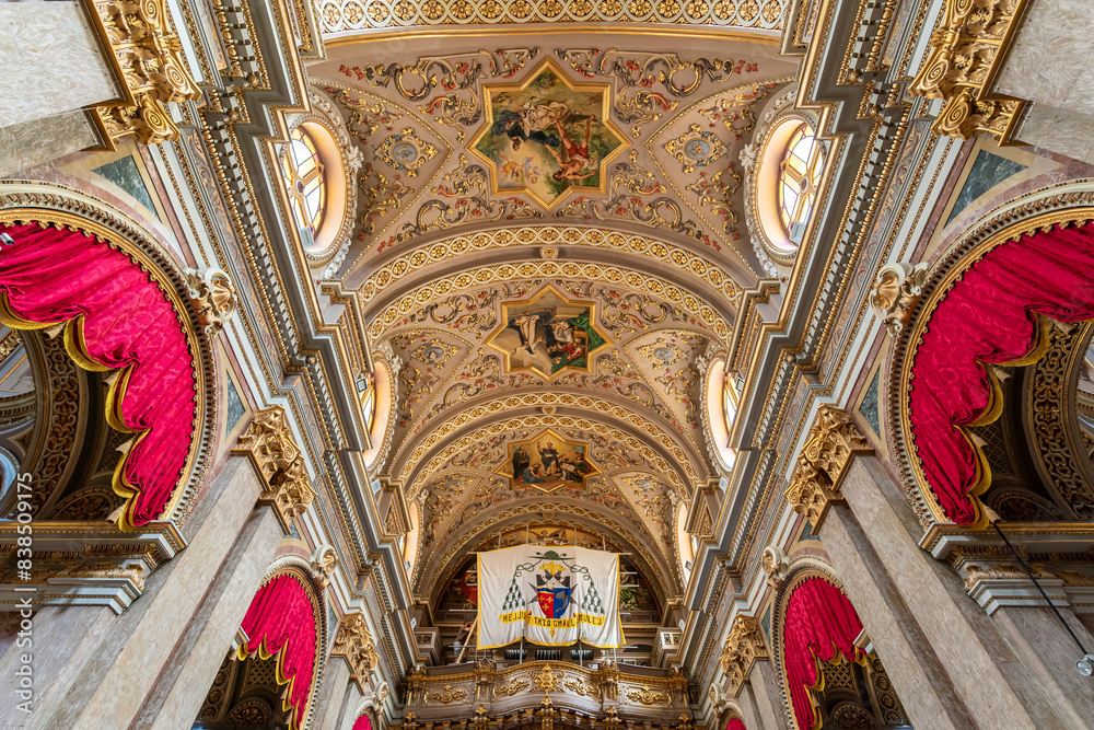 The Basilica of Saint Dominic & Porto Salvo in Valletta, Malta, is a ...