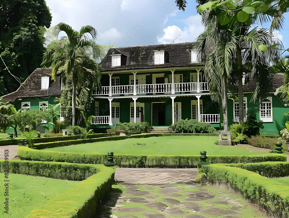 Historic Jamaican plantation houses in Kingston, showcasing beautiful ...