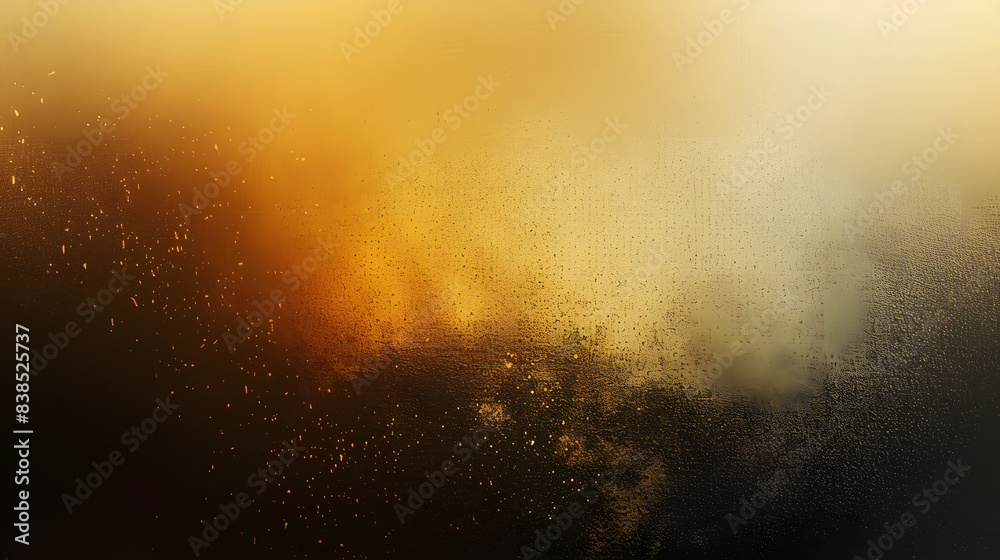Grainy gradient background gray brown golden yellow glowing light dark ...