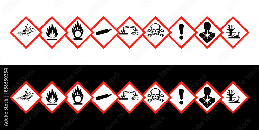 Pictogrammes danger GHS. Stock Vector | Adobe Stock