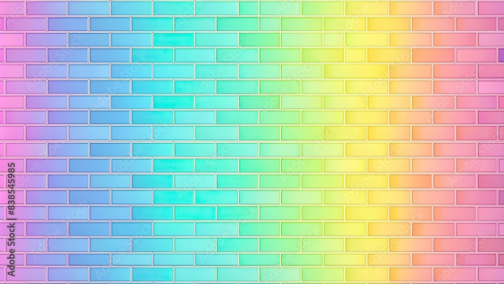 Pastel rainbow brick pattern with a Y2K aesthetic , swirl, gradient ...