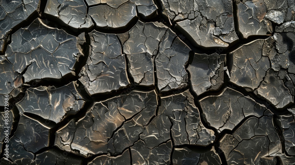 Cracked Rubber A zoomedin image of a worn machine belt shows cracks and ...