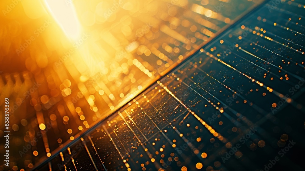 A closeup image of the backside of a solar panel showcasing its ...