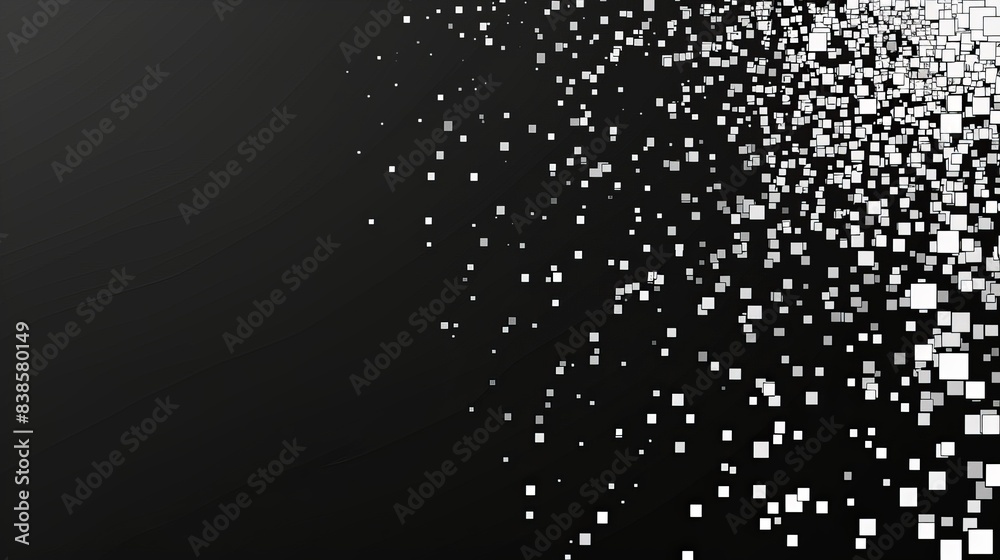 Pixel disintegration background with decay effect Dispersed dotted ...