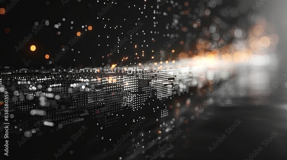 Pixel disintegration background with decay effect Dispersed dotted ...