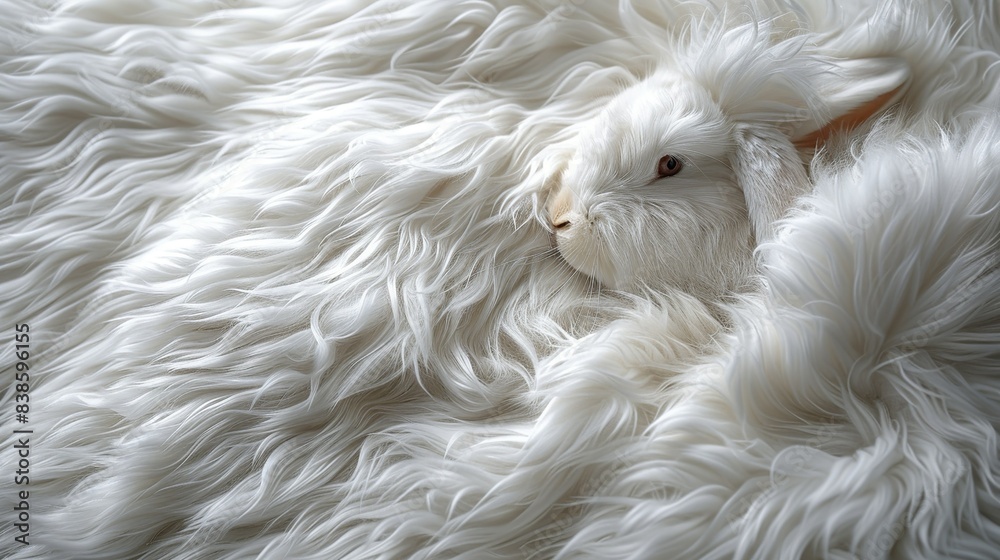 2D flat color depiction of a rabbit's fur, highlighting its soft ...