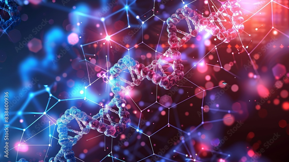 Abstract geometric background with hexagons and triangles in soft hues ...