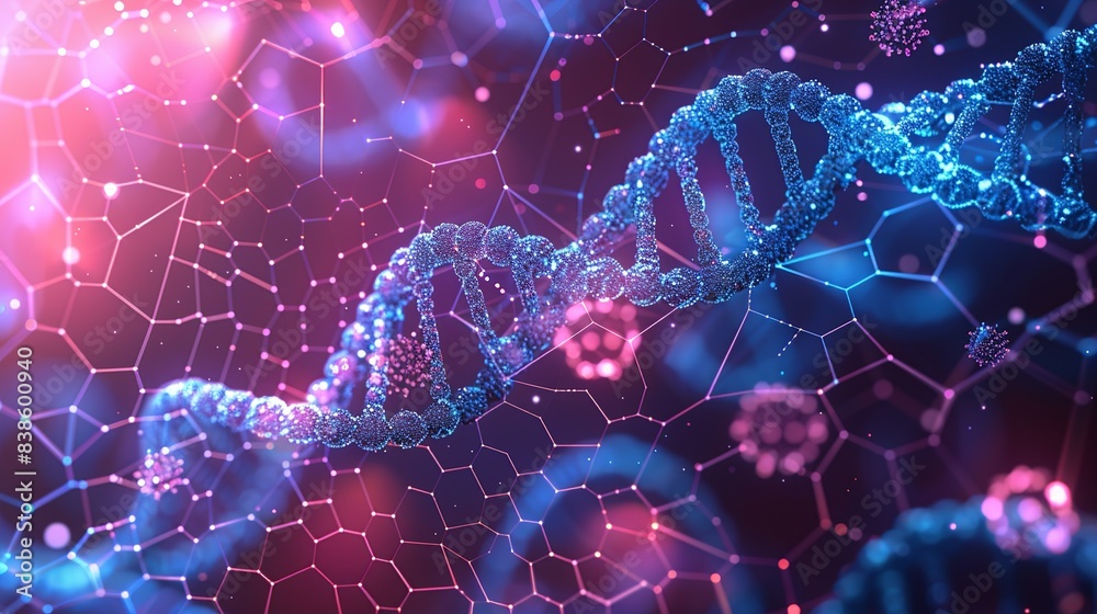 Abstract geometric background with hexagons and triangles in soft hues ...