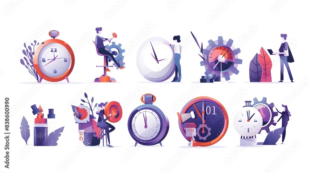 Project Lifecycle Abstract Concept Vector Illustration Set Project