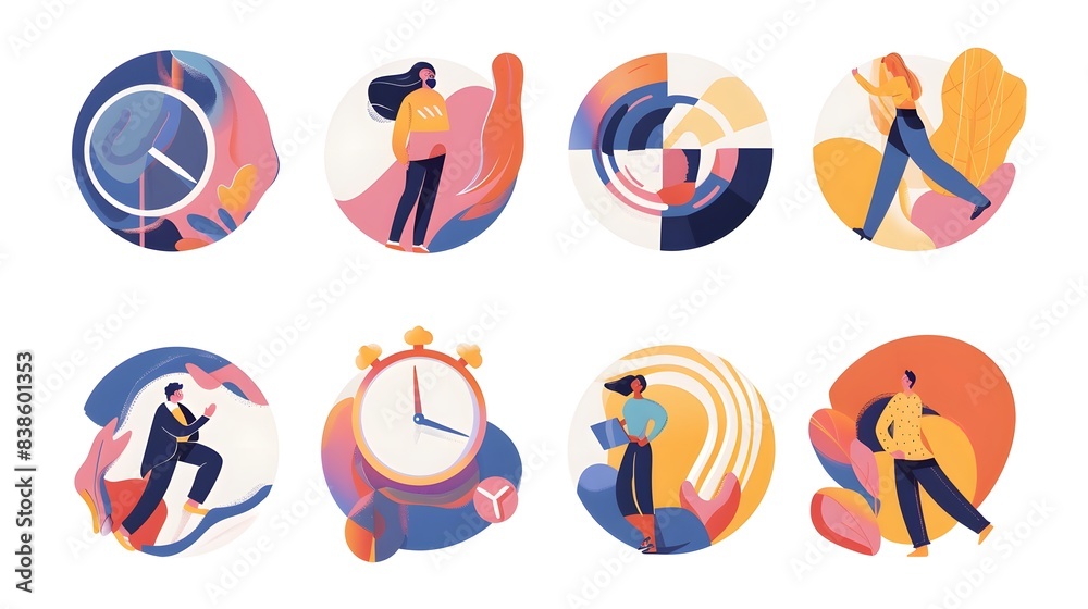 Project Lifecycle Abstract Concept Vector Illustration Set Project