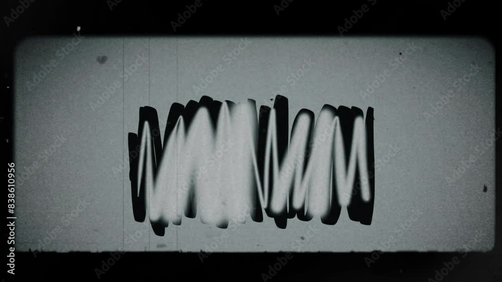 Old style film frame animation with grunge drawings, textures and retro ...