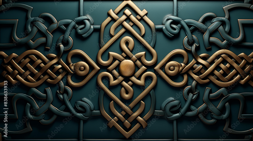 Detailed flat illustration of a classic Celtic knot design in ...