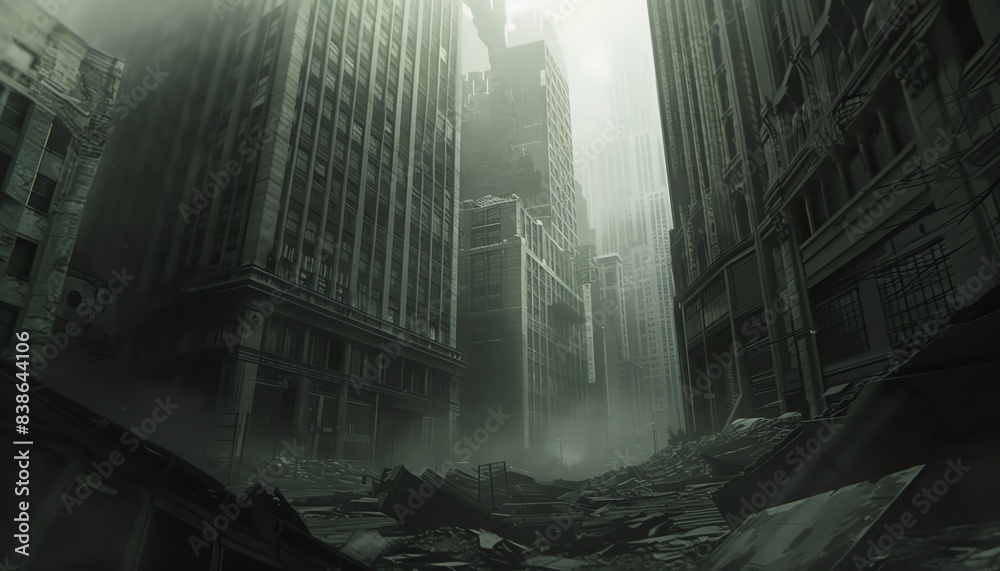 The apocalypse is here. The city is in ruins. The streets are empty ...