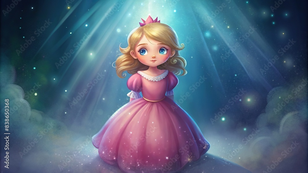 character of a little princess in a pink dress, princess, pink dress ...