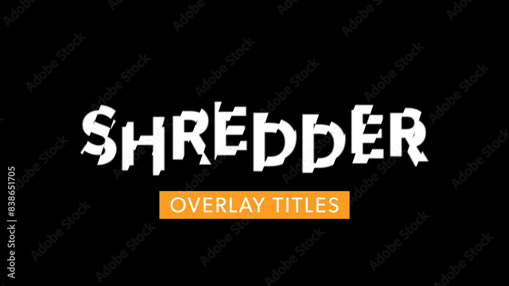 Shredder Titles Opener Overlay Stock Template | Adobe Stock