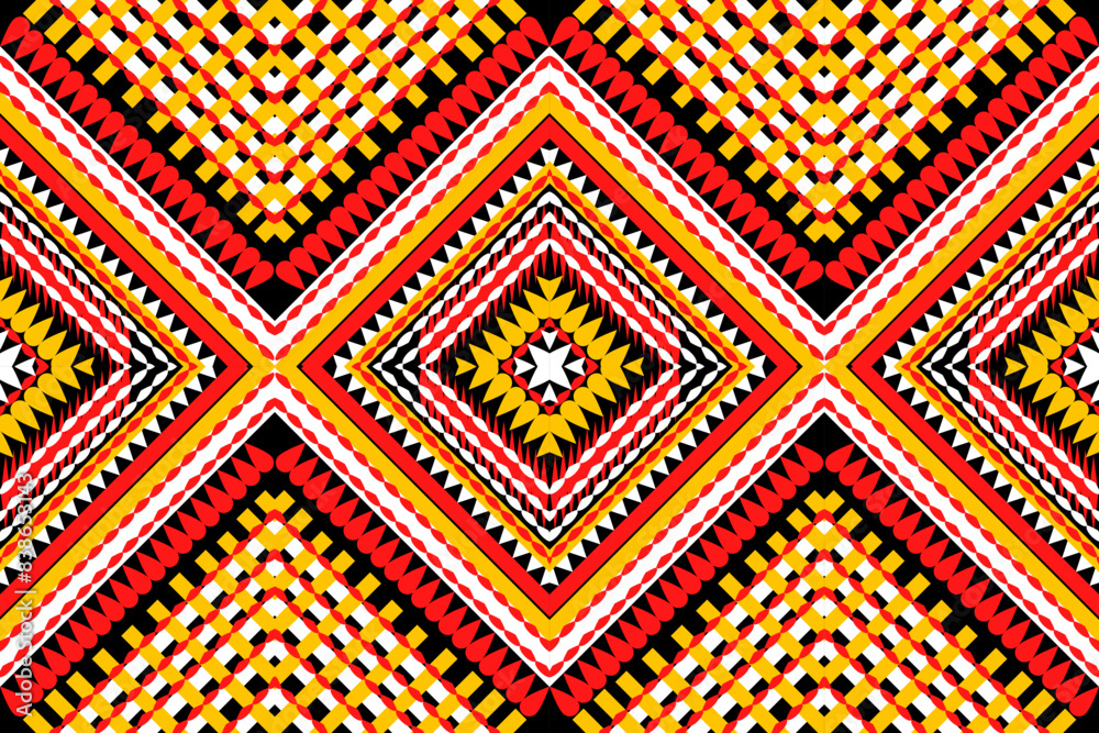 ethnic design fabric pattern tribal pattern geomagnetic pattern squares ...