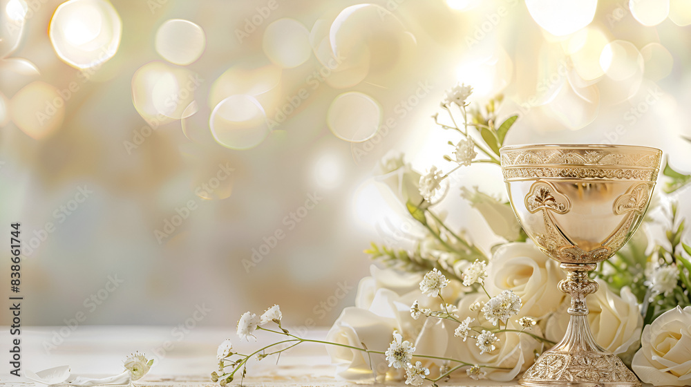 fondo para invitacion digital de primera comunion con caliz como ...