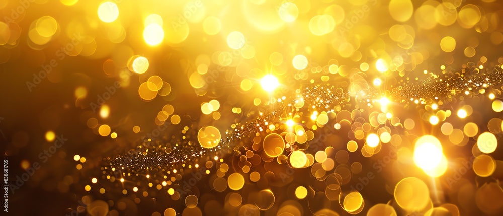 Glowing gold background with radiant light effects, close up, celestial ...