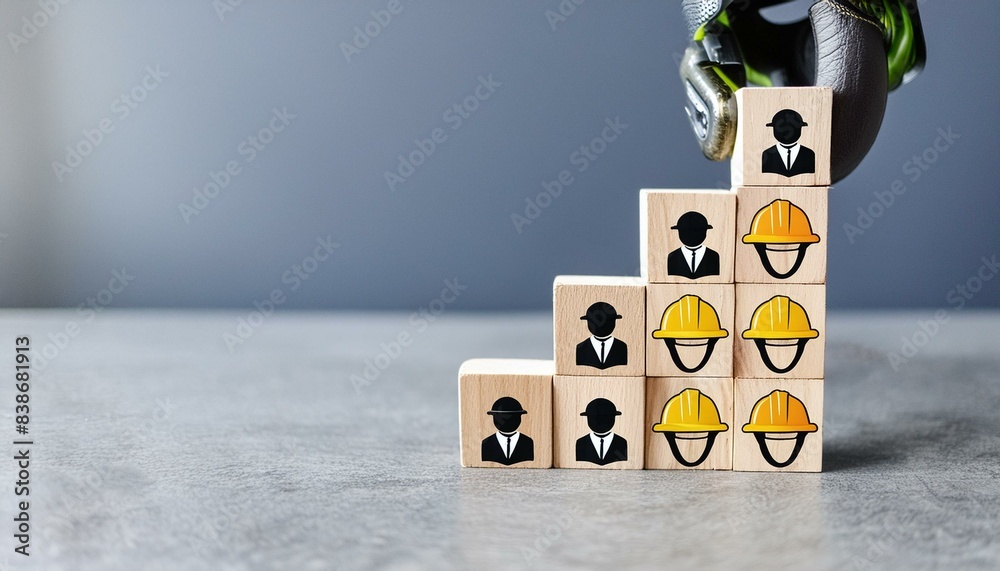 Safety first symbols, work safety, caution work hazards, danger ...