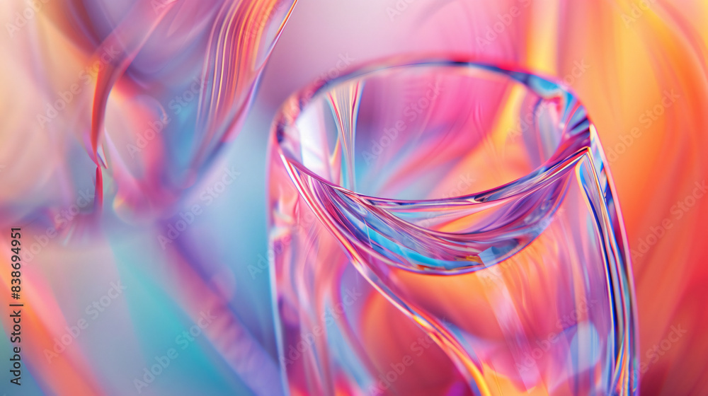 Abstract Glass Shapes for Minimalist Background with copy space text ...