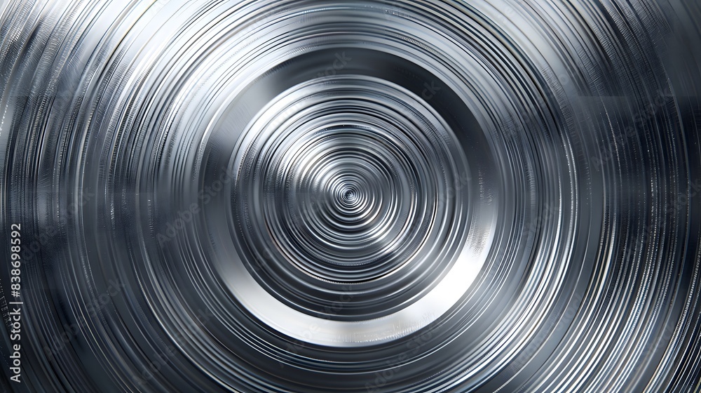 Round Silver metallic background, polished circular plate design ...