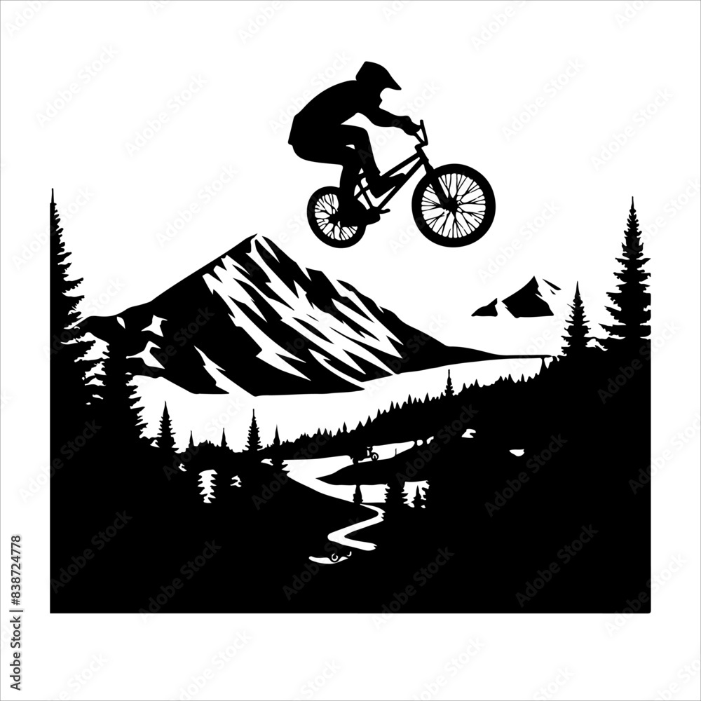 Silhouette of BMX Bicycle Players. Sport, Competition, Hobby, Youth ...