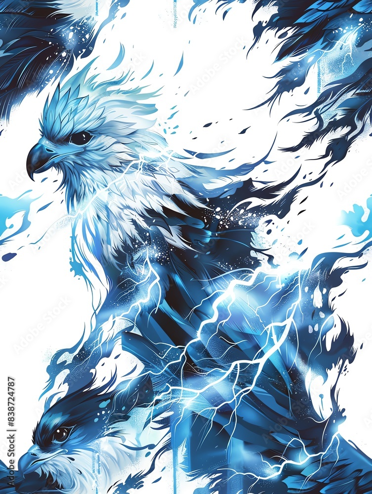 31 Evolution of a thunderbird, bird to storm beast, stages of power ...