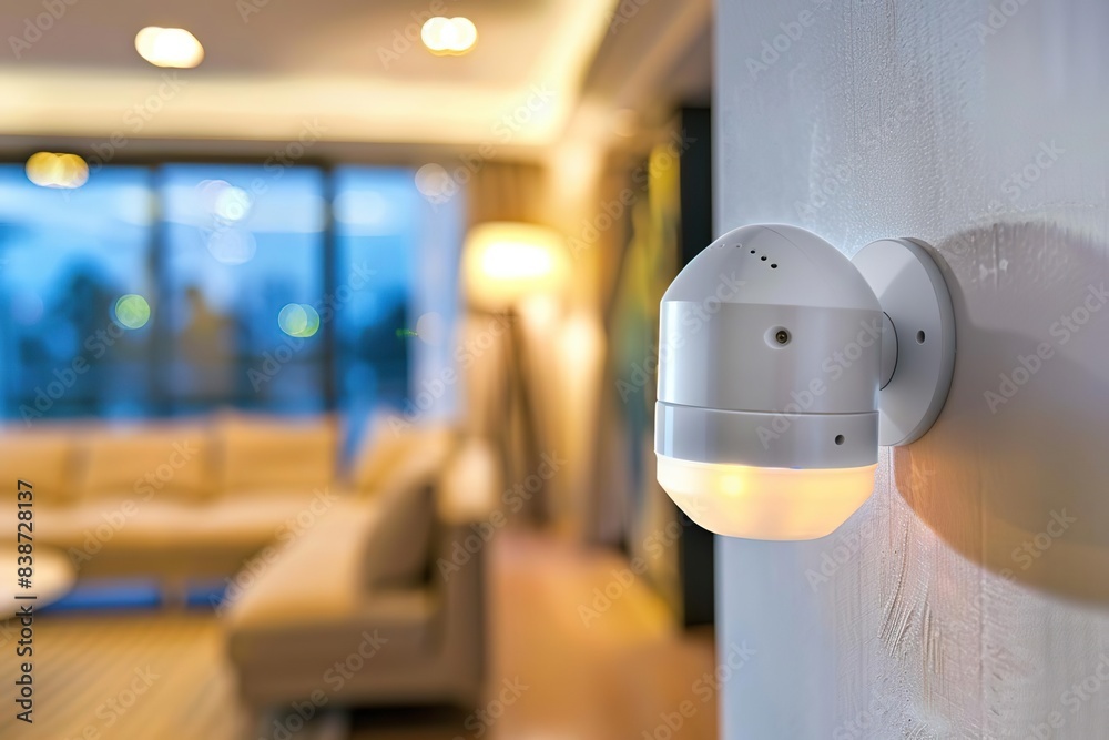 Motion Sensor Detecting Activity, A smart motion sensor detecting ...