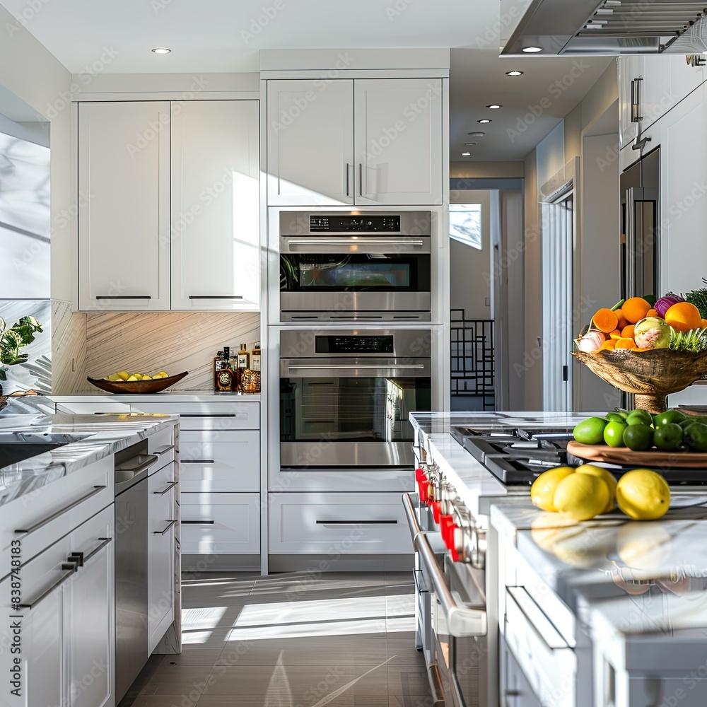 Foto de modern white kitchen, Canon pro 50mm solarizing master, 4k ...