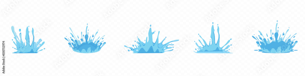Water drop splash effects. water wave design element. Vector water ...