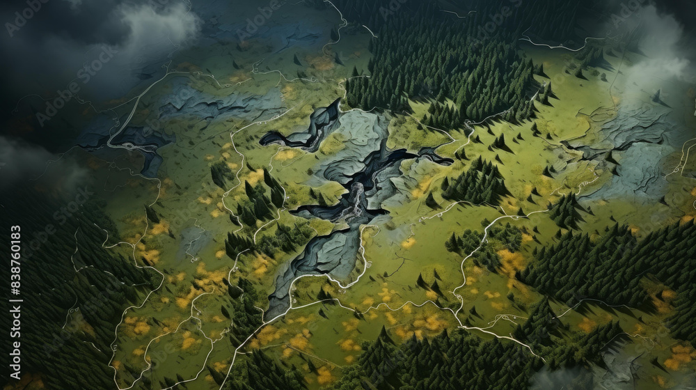 Explore detailed satellite maps with high resolution and dynamic lines ...