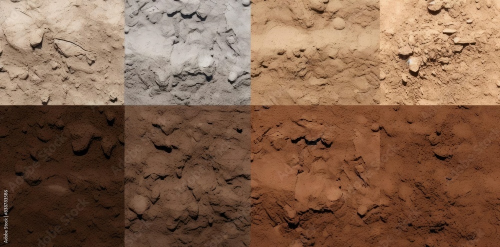 seamless dirt textures on a brown wall, featuring a variety of textures ...