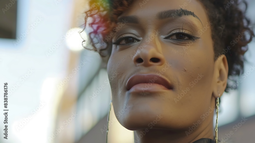 A transgender person confidently expressing their identity, breaking ...