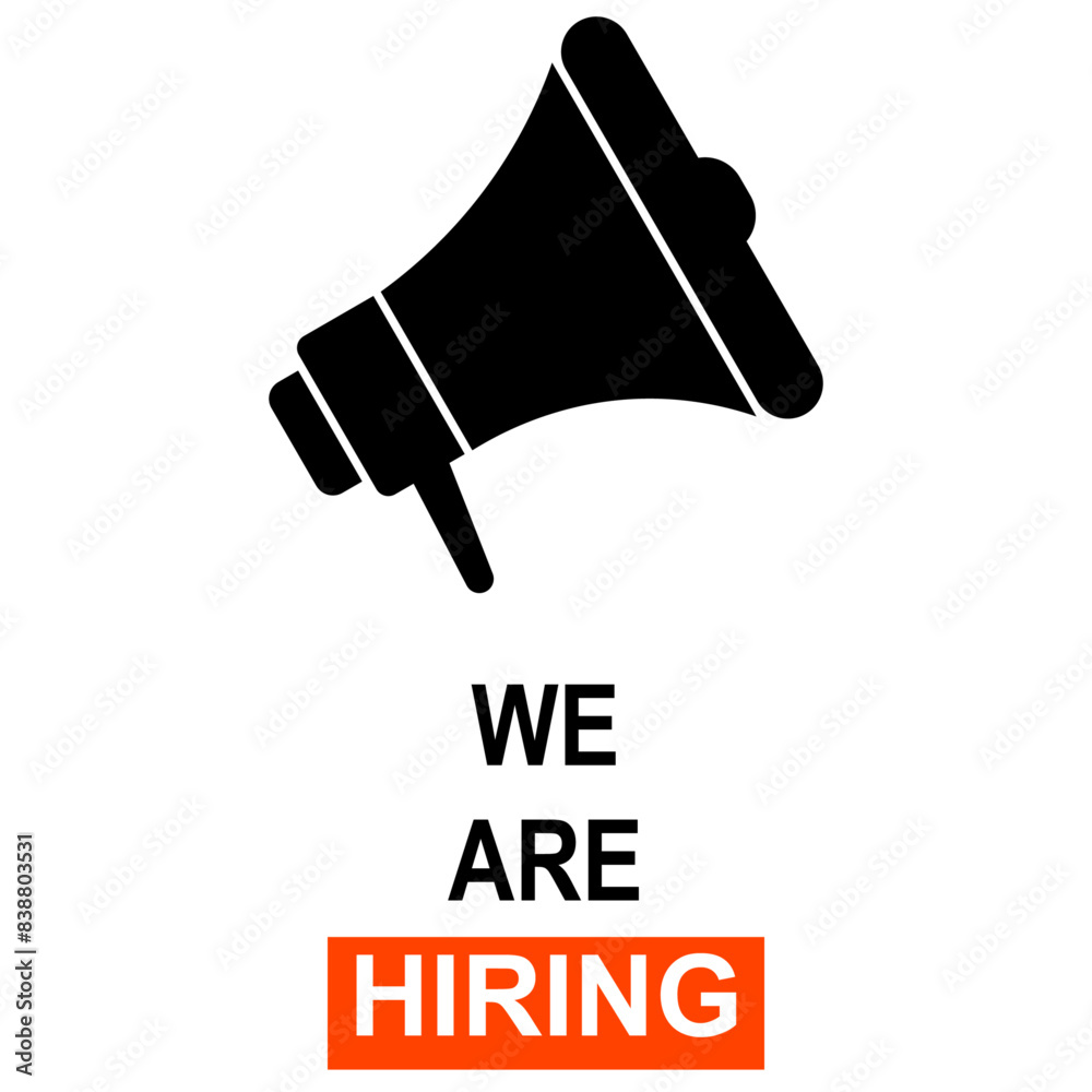 We Are Hiring, Job Vaccancy, Recruiting, Label Sign Banner Template ...