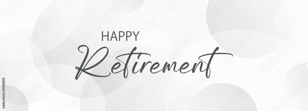 happy retirement card on white background Stock Vector | Adobe Stock