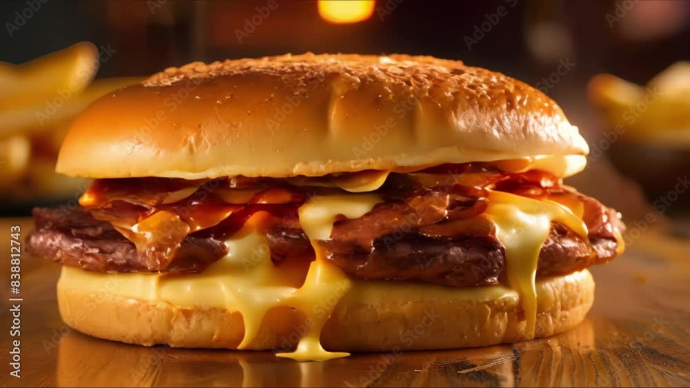 Deliciously Melting Cheese Sandwich in High Definition. Concept Food ...