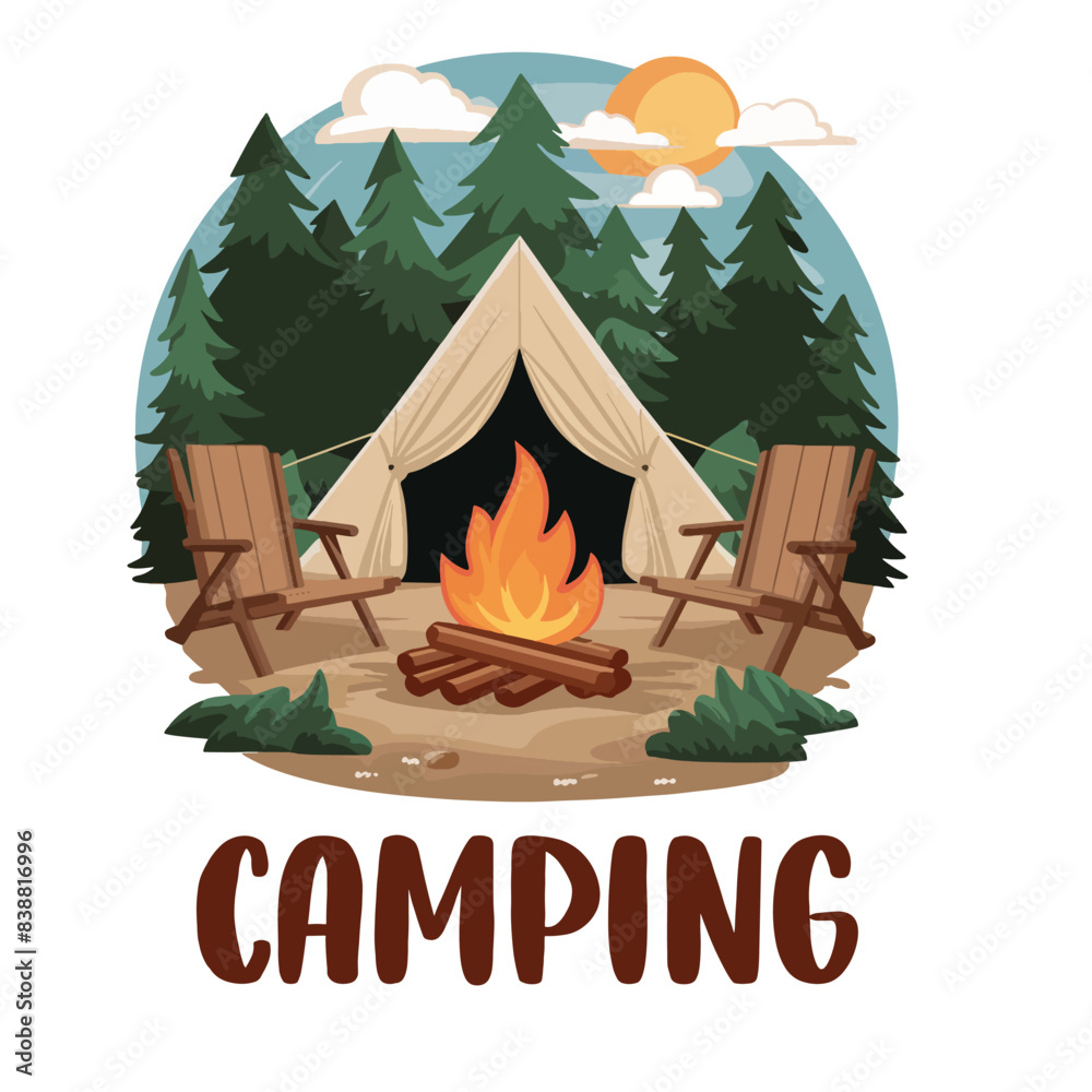 Camping Sublimation Vector Design, Nature & Camping Sublimation Vector ...