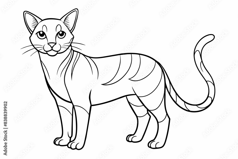 Cat Line Art Drawing Vector Design,cat line art, cat drawing, vector ...