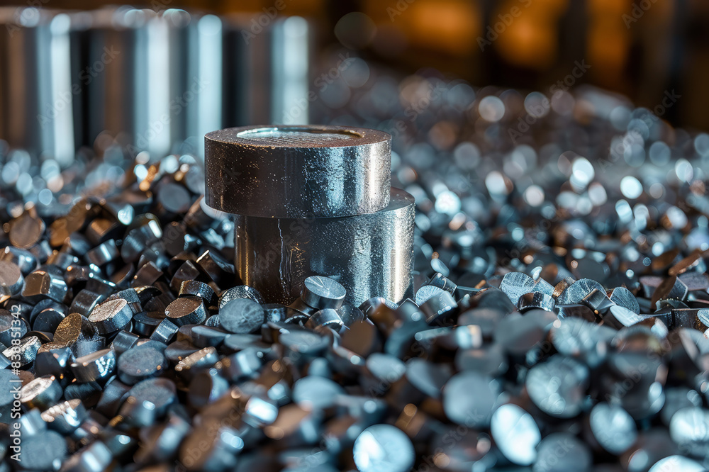 Nickel depicted in various stages of its lifecycle, emphasizing its ...