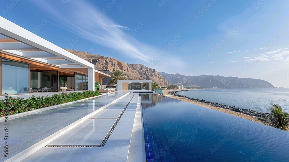 Panoramic photo of luxury private villas of 500sqm each built above the ...