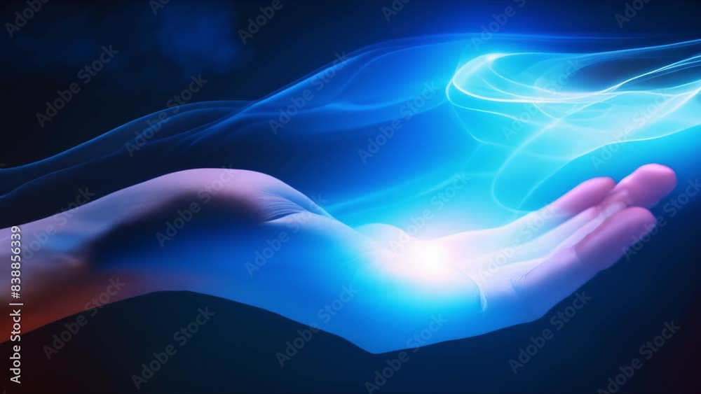 X-ray of hand forming success symbol, with visible forearm and hand ...