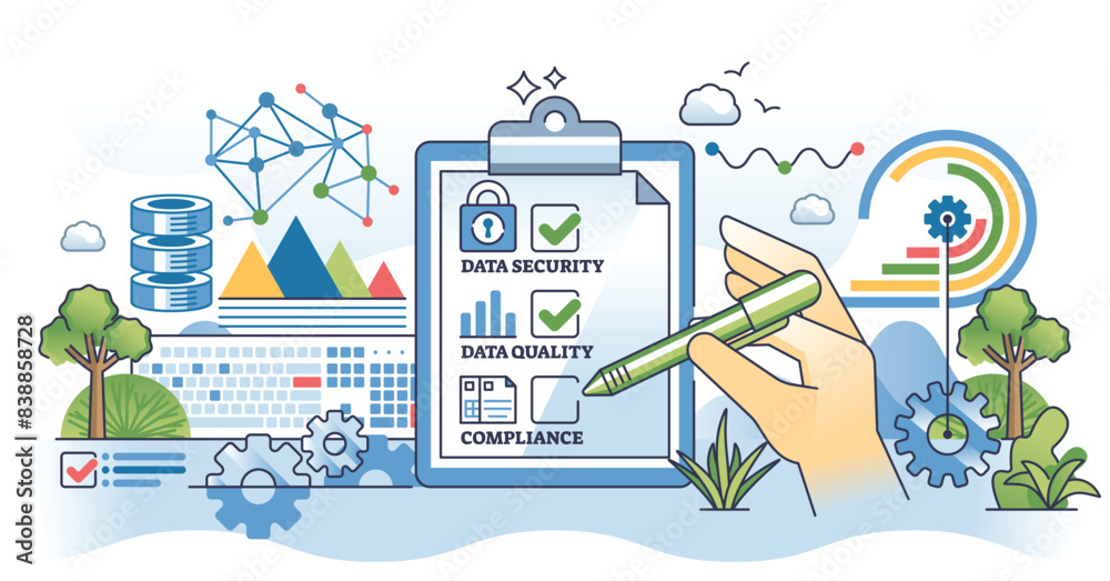Data governance best practices for file security outline hands concept ...