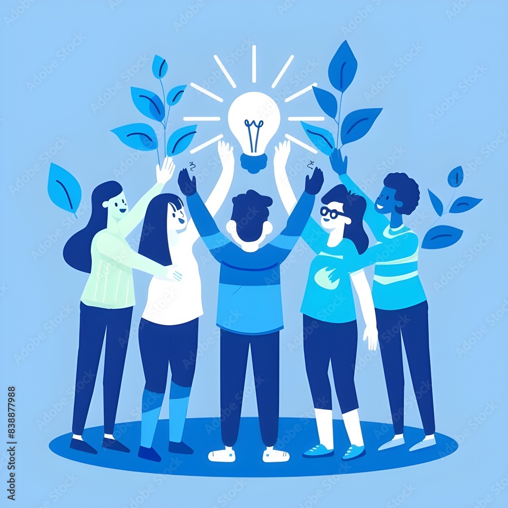 brainstorming, problem solving, team work and collaboration concept ...