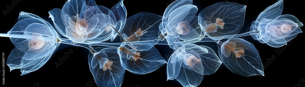 Scientific Research X-ray of a plant stem, revealing internal structure ...