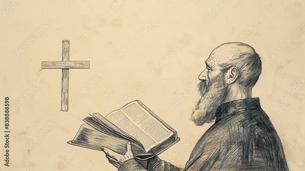 Apostle Philip with Cross and Open Book - Preaching Word of God ...
