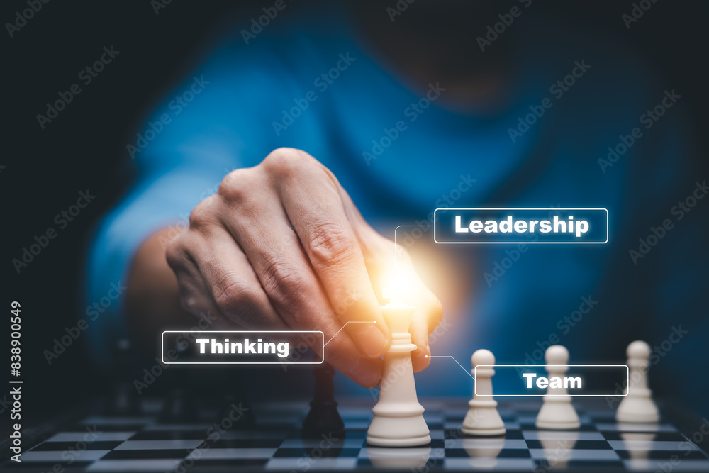 Business strategy competitive ideas concept, Chess game on chess board ...