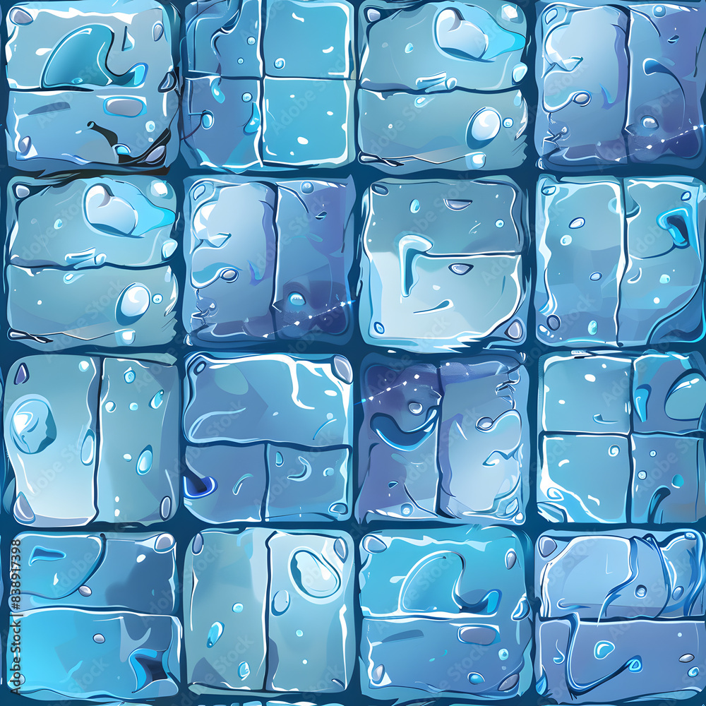 Top view 2d game square tiles. Game texture tiles. 2D cartoon level ...